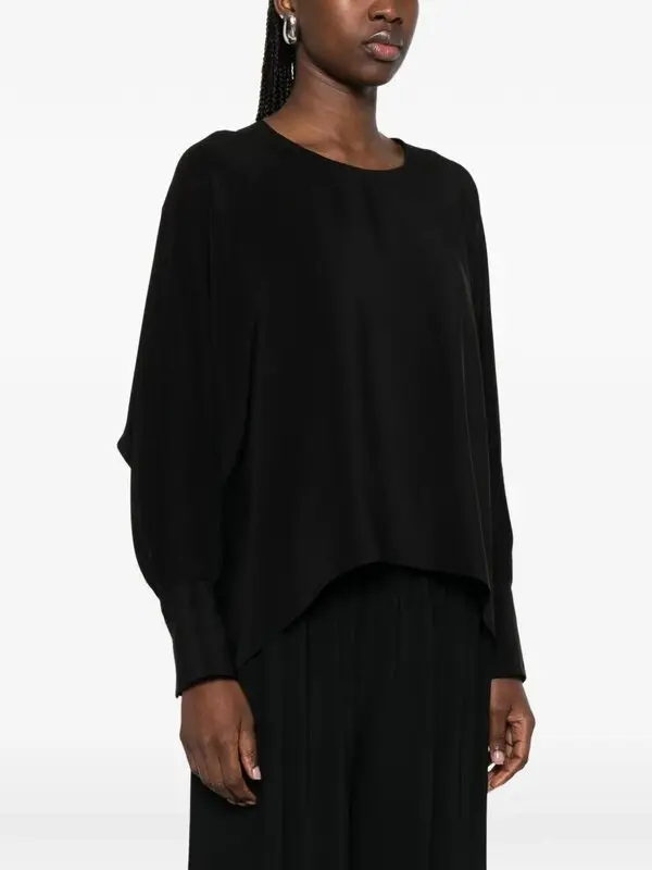 ERMANO SCERVINO Ermanno Scervino Flowy Silk Shirt With Asymmetrical Hem