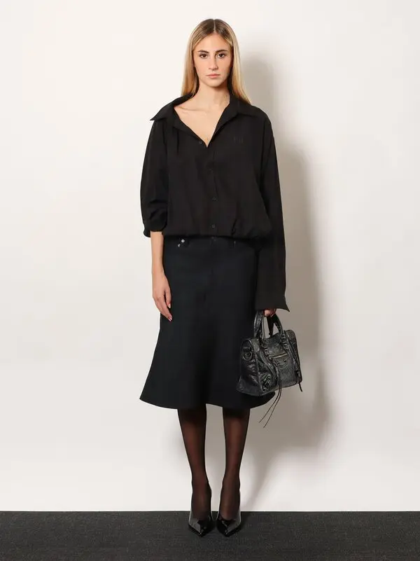 Balenciaga Asymmetrical Lyocell Shirt - Multicolor