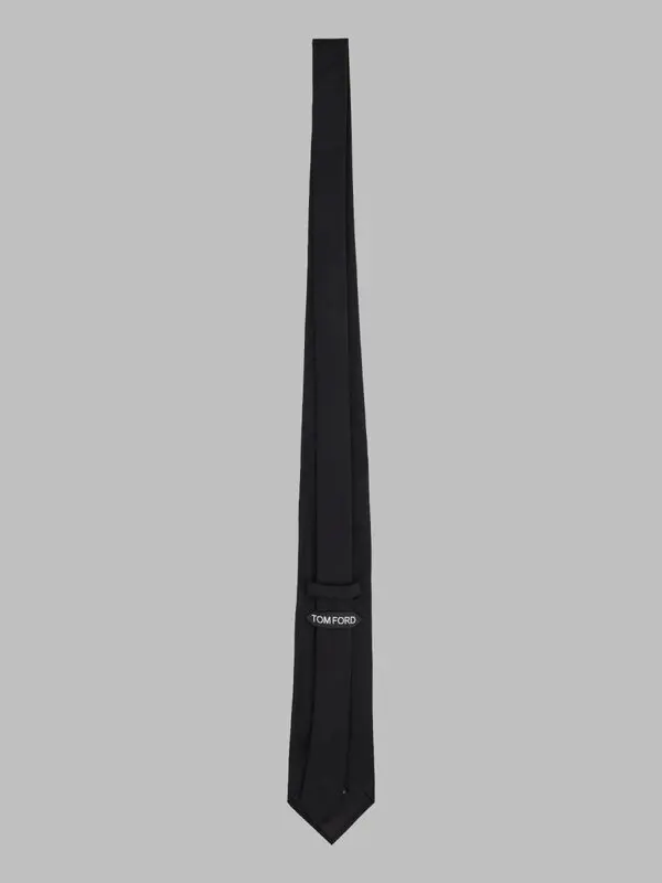 TOM FORD Jacquard Silk Cravat - Black