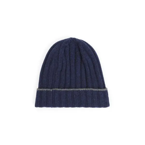 Brunello Cucinelli Ribbed Beanie - Blue