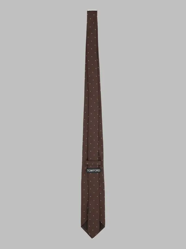 TOM FORD Jacquard Silk Cravat - Brown