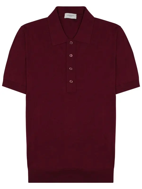 PAOLO PECORA MILANO Polo In Seta Misto Cotone - Bordeaux