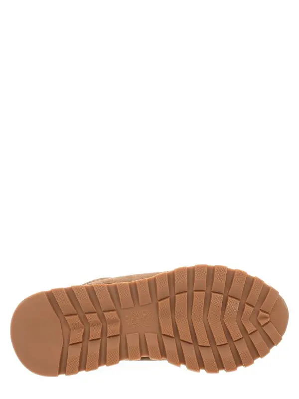 Brunello Cucinelli Runner In Camoscio Con Shiny Tab