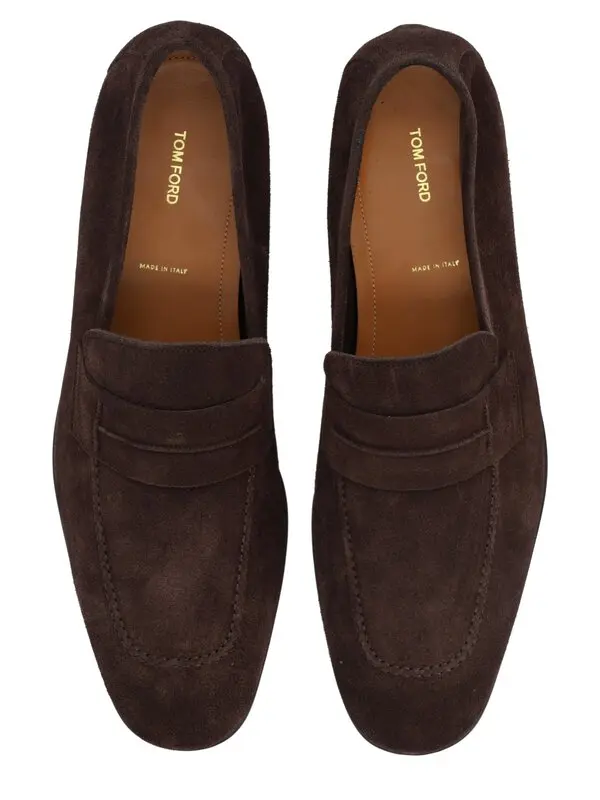 TOM FORD Sean Penny" Suede Loafers