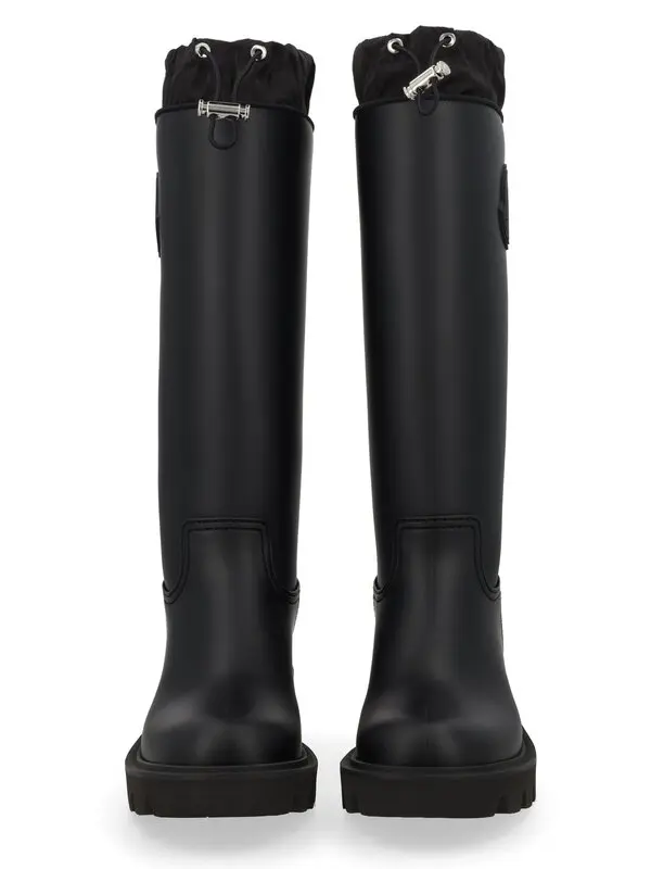 Moncler Kickstream High Rain Boots - Black