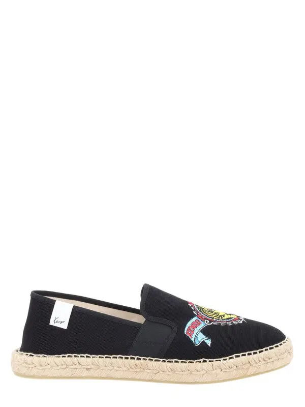 Kenzo Espadrilles With Jumping Tiger Motif - Black