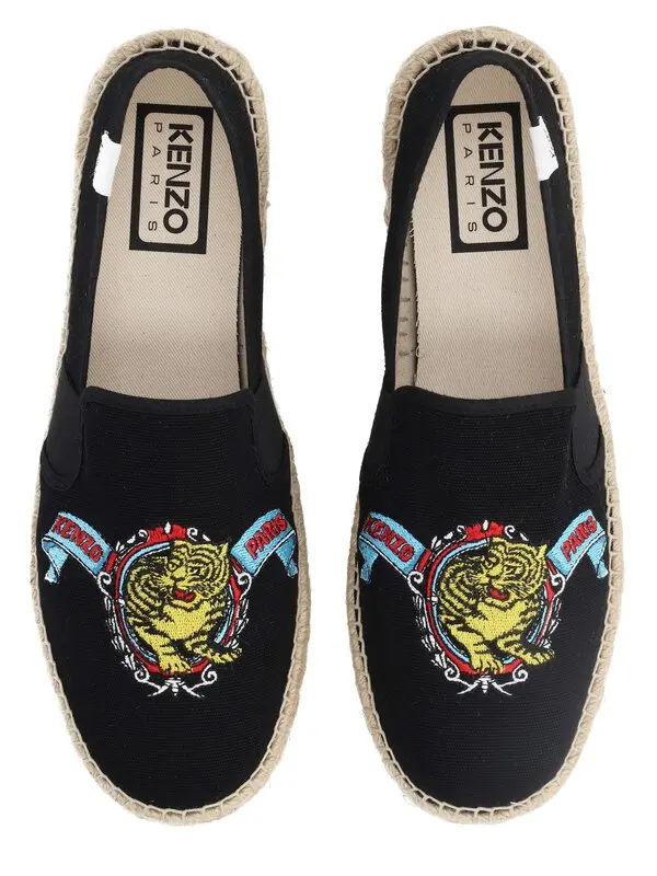 Kenzo Espadrilles With Jumping Tiger Motif