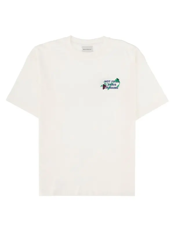 Drole De Monsieur T-shirt Con Slogan - White