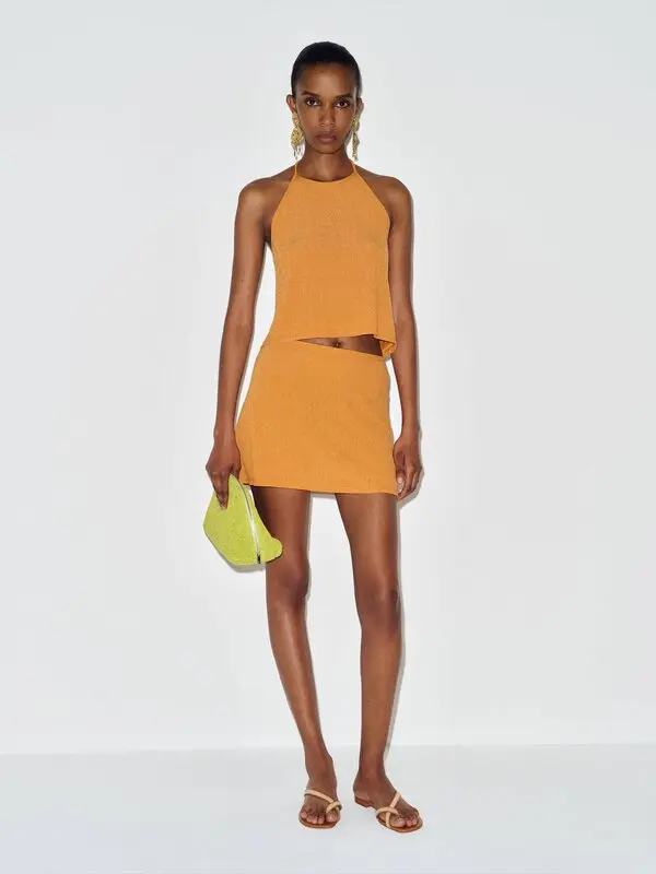 REFORMATION Nina Knit Two Piece - Orange
