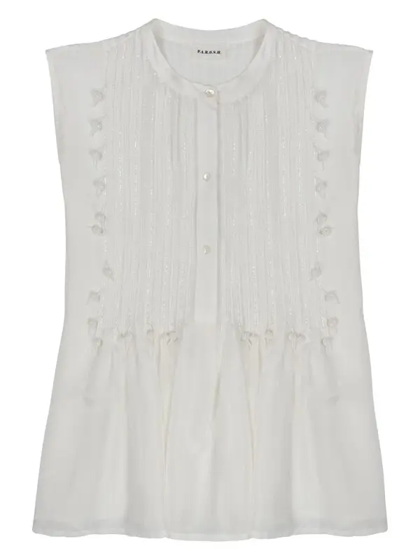 P.a.r.o.s.h P. A.r. O.s. H. 100% Silk Shirt - White