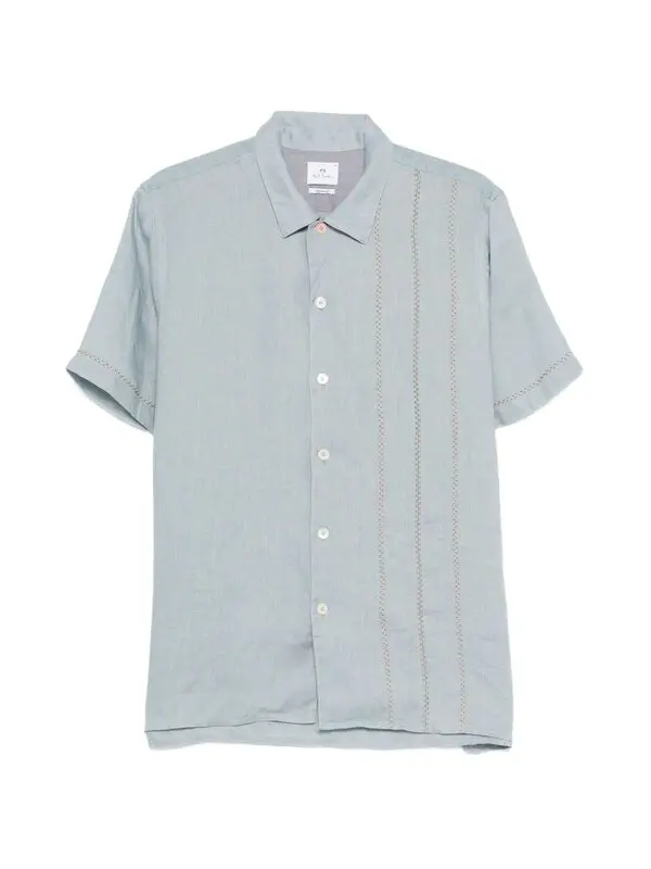 Paul Smith Classic Linen Shirt For Collection - Navy
