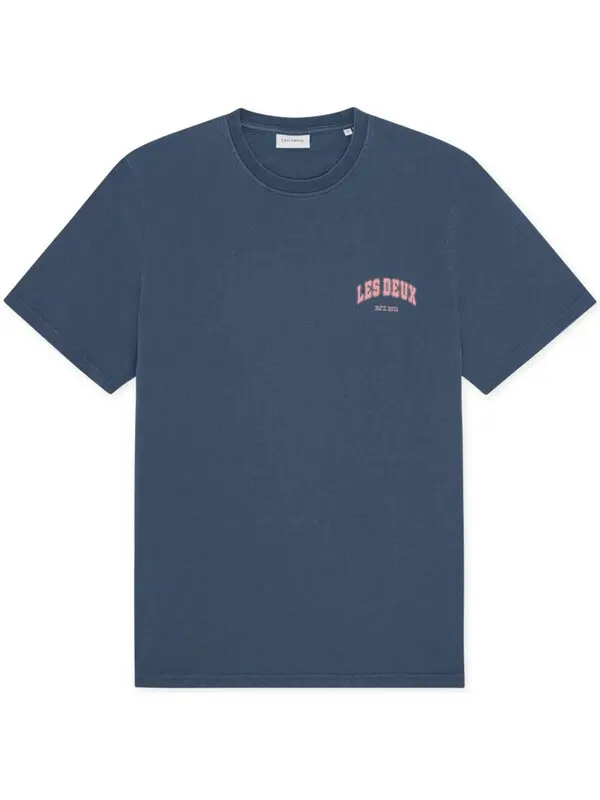 LES DEUX Timeless Organic Cotton Mini Tee - Denim Blue