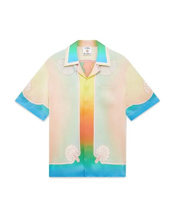 Casablanca Cuban Collar Short Sleeve Shirt - Luciddream