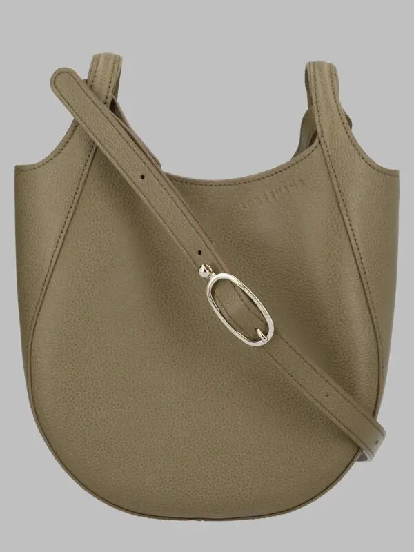 Longchamp Long-handle Leather Crossbody Bag, Made In France - Yellow