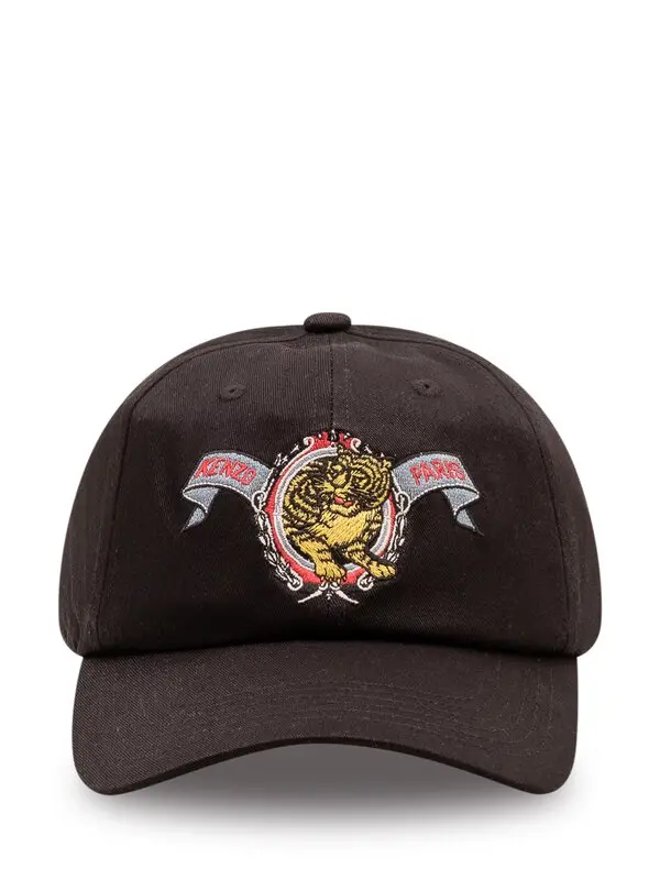 Kenzo Embroidered Cotton Cap - Black