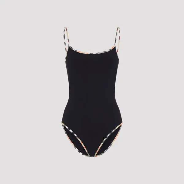 Burberry Sylvia One-piece Swimsuit In 100% Polyamide - Black