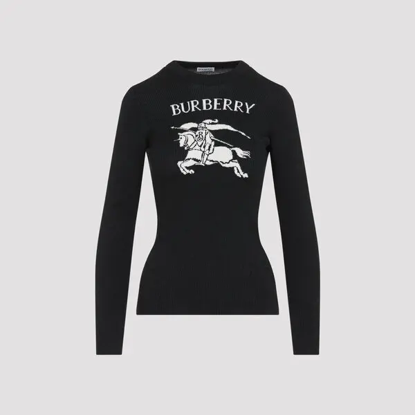 Burberry Wool-silk Shona Sweater - Black