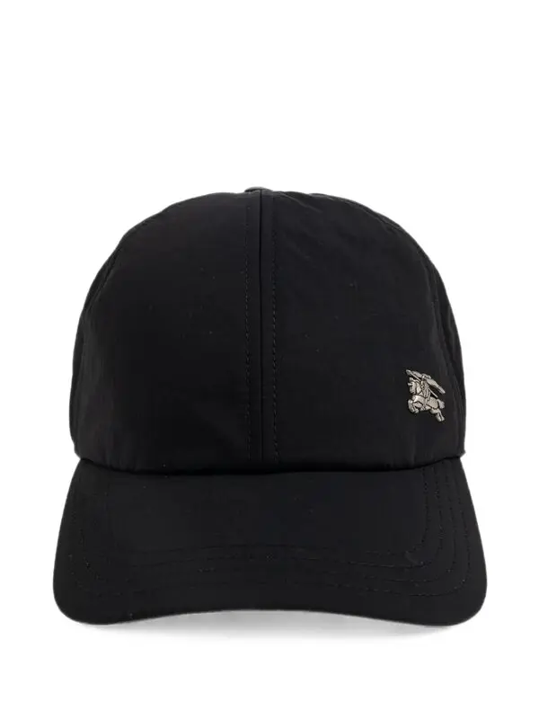 Burberry Cotton Baseball Cap With Adjustable Buckle - Nero