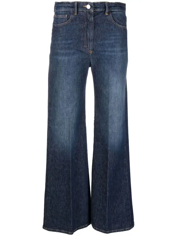 Seventy High Waist Belted Stretch Cotton Shorts - Light Blue