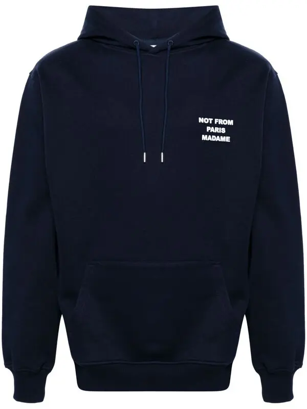 Drole De Monsieur Cotton Hoodie - Navy