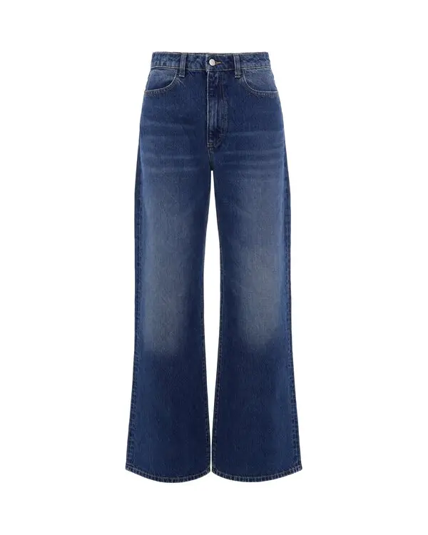 ICON DENIM LOS ANGELES High-rise Wide-leg Jeans - Afterdark