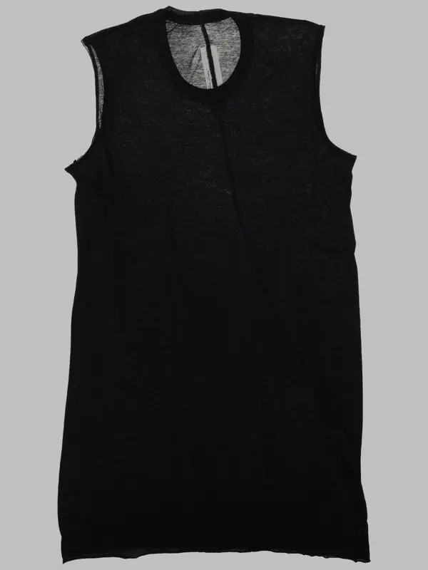 Rick Owens Draped Minimalist Jersey Top - Black