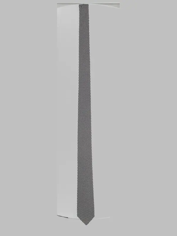LARDINI Silk Neck Tie - Grey