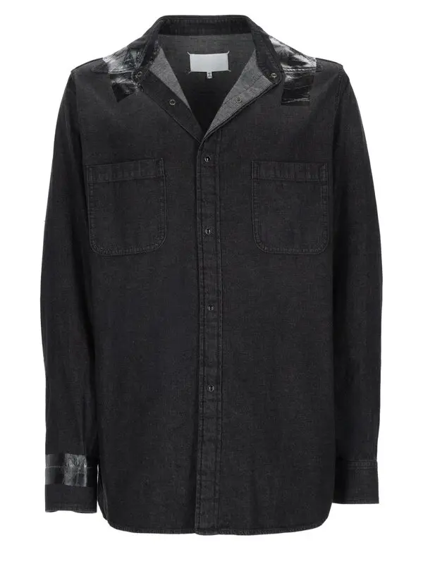 MAISON MARGIELA 100% Cotton Shirt, Made In Italy - Black