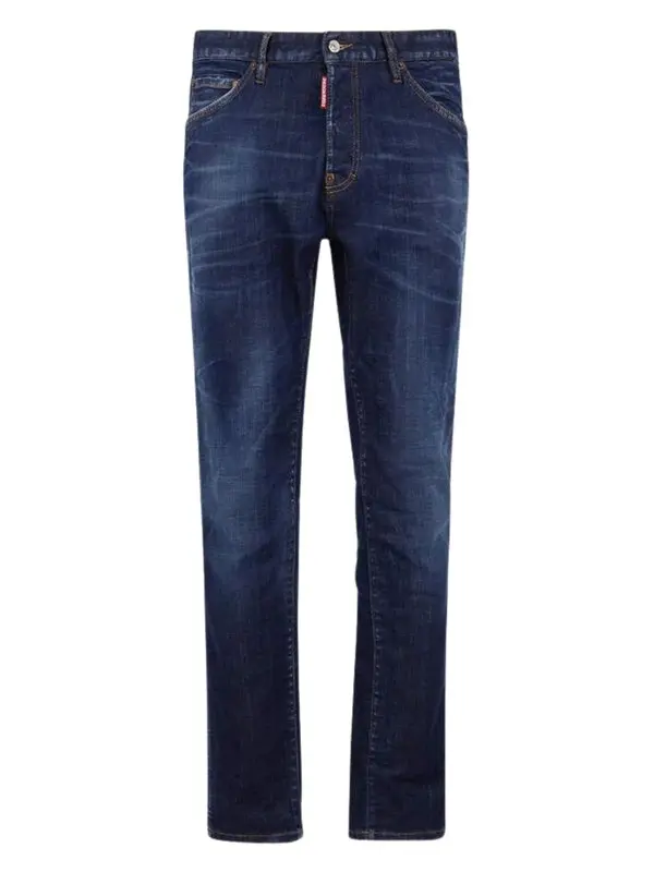 Dsquared2 Distressed Five-pocket Jeans With Button Fastening - Denim Blue