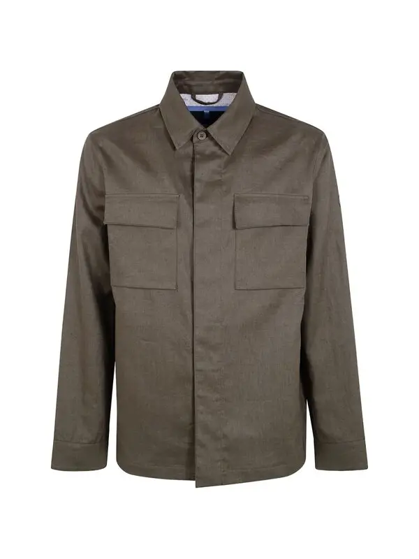 PEOPLE OF SHIBUYA Linen Mini Coat - Green