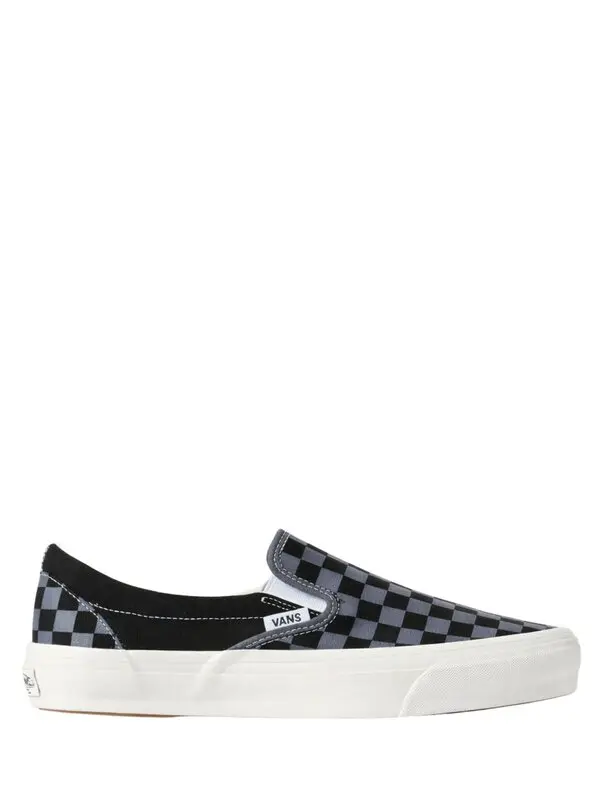 VANS Checkerboard Pattern Slip-on Sneakers - Black