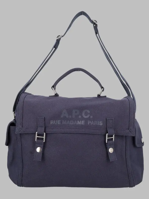 A.p.c. Canvas Messenger Bag With Top Handle - Multicolour