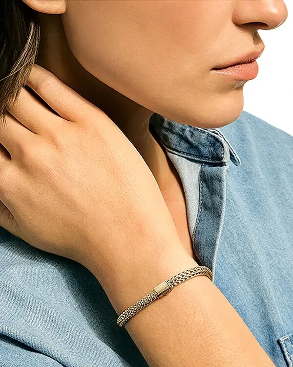 John Hardy 14k Yellow Woven Link Bracelet