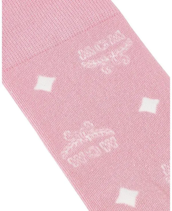 Mcm Monogram Knit Socks - Pink