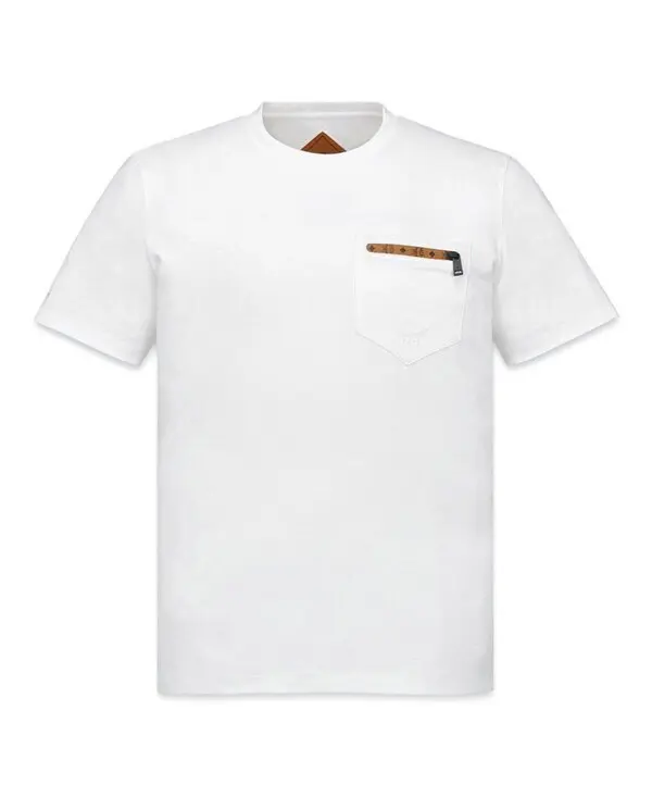 Mcm Silket Logo T-shirt With Zip Pocket