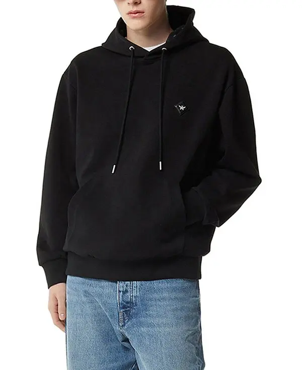 Mcm Essential Logo Patch Ponte Hoodie - Black