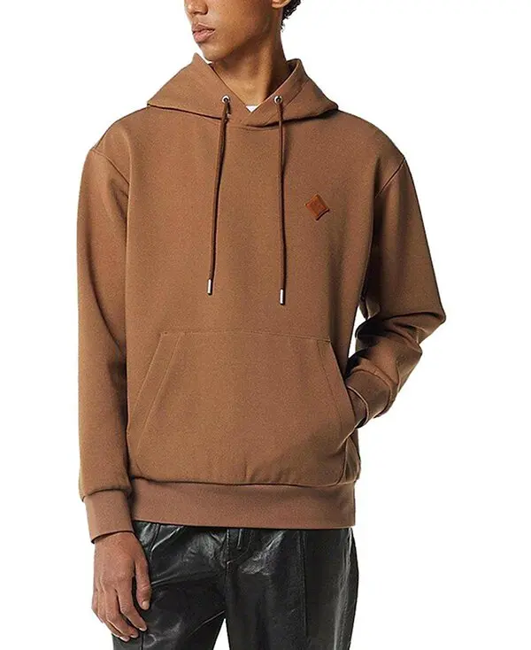 Mcm Essential Logo Patch Ponte Hoodie - Cognac