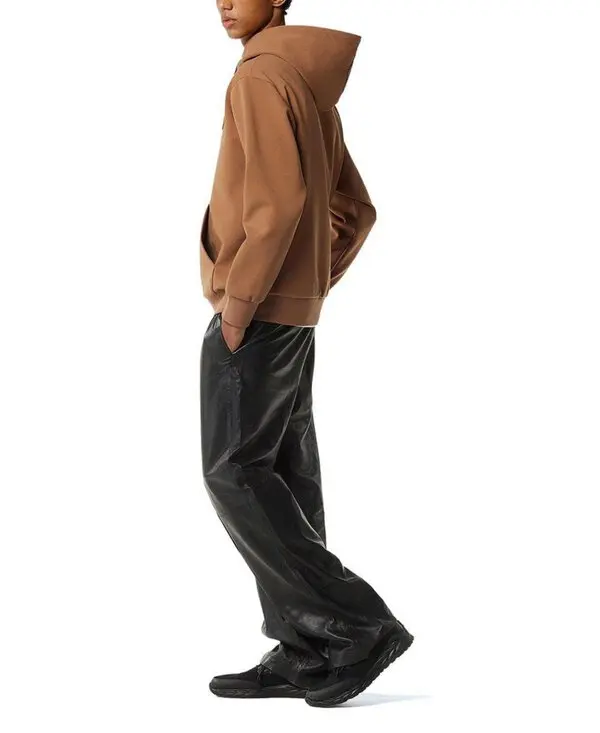 Mcm Essential Logo Patch Ponte Hoodie - Cognac