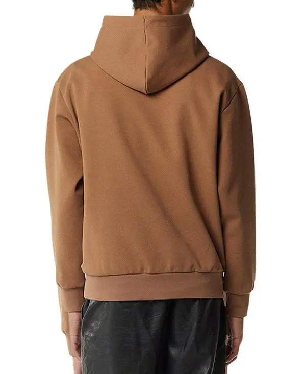 Mcm Essential Logo Patch Ponte Hoodie - Cognac