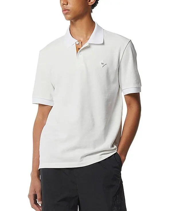 Mcm Diamond Patch Pique Polo - White