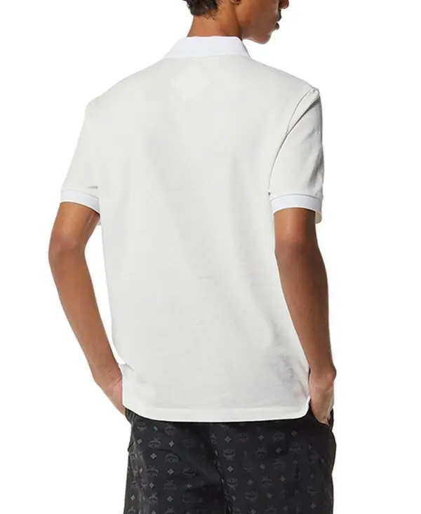 Mcm Diamond Patch Pique Polo - White