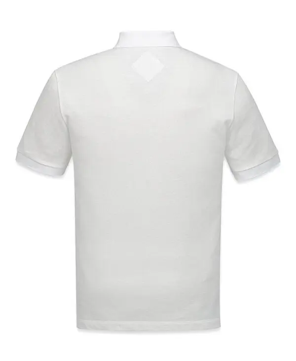 Mcm Diamond Patch Pique Polo - White
