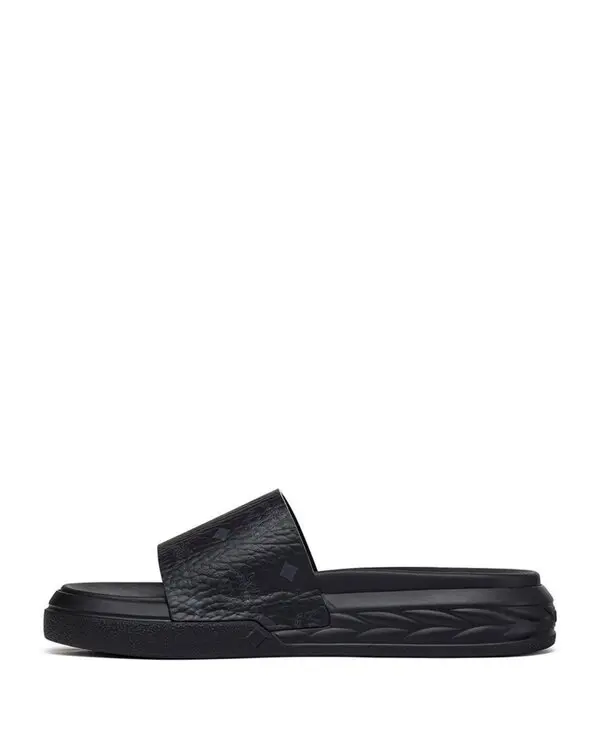 Mcm Visetos Slide Sandals