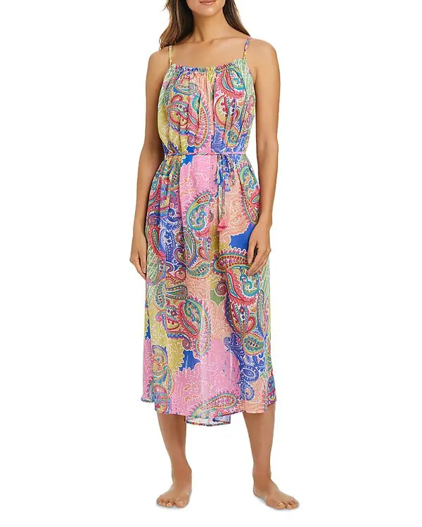 BLEU BY ROD BEATTIE Belted Dress Swim Cover-up - Multi