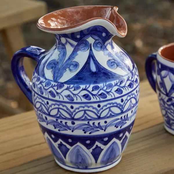 COSTA NOVA Alentejo Terracotta Hand-painted Pitcher