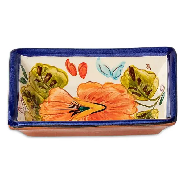 COSTA NOVA Alentejo Terracotta Hand-painted Dipping Plate - Blue