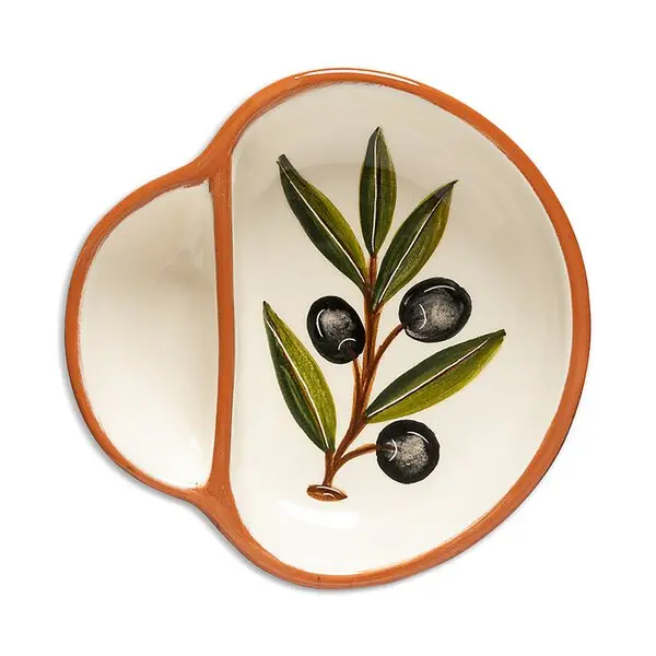 COSTA NOVA Alentejo Terracotta Hand-painted Dish - Olive