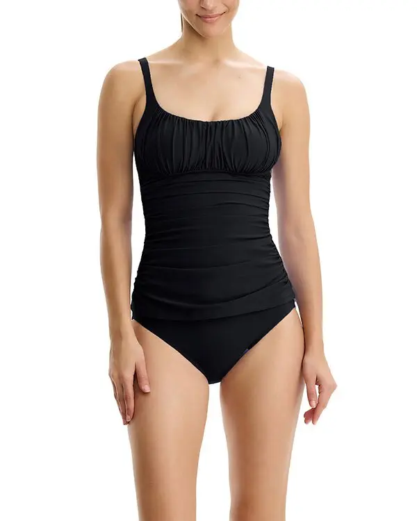 GOTTEX Tutti Frutti Scoop Neck Tankini Top - Black
