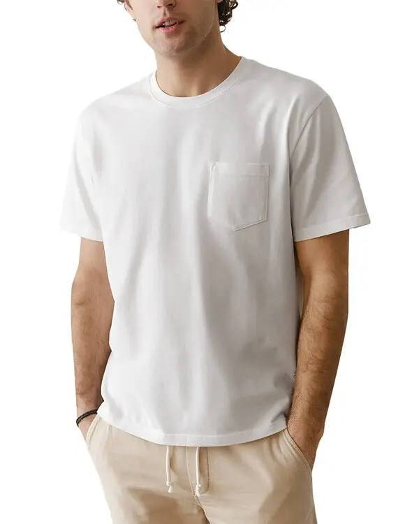 Marine Layer Luxe 250 Relaxed Pocket Tee - White