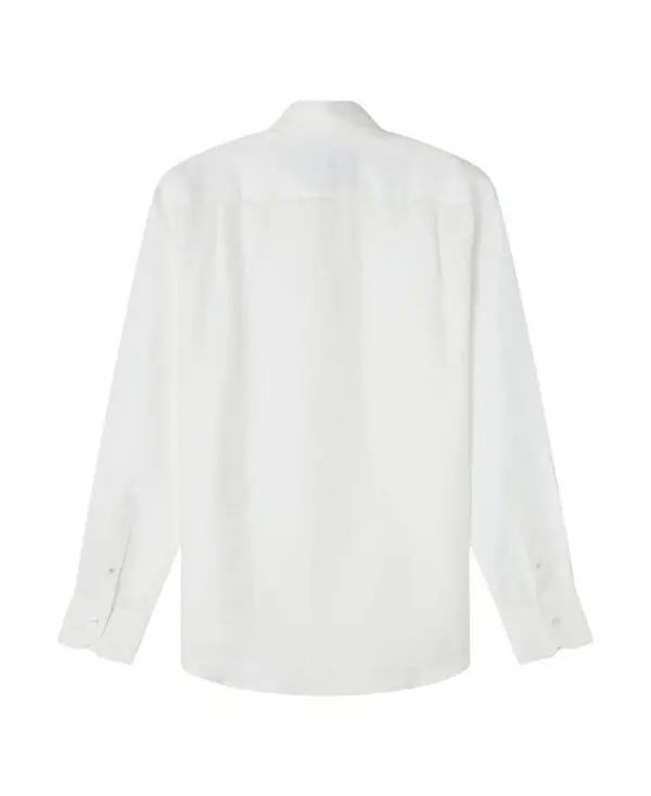Robert Talbott Reynolds Paisley Jacquard Cotton Linen Blend Shirt In Contemporary Fit - White